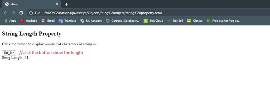 String Objects In Javascript